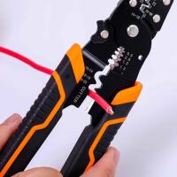 China 185mm Wire Strippers Wire Cutter Tip Wire Grip Twist with Safety Locker for Easy Cutting for sale