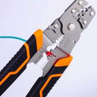 China Wire Strippers Wire Cutter Tip Wire Grip and Twist with Safety Locker and Soft Handle 0.6-1.3mm for sale