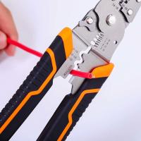 China Wire Strippers Wire Cutter Tip Wire Grip and Twist with Safety Locker and Soft Handle 0.6-1.3mm for sale