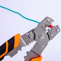 China Wire Strippers Wire Cutter Tip Wire Grip and Twist with Safety Locker and Soft Handle 0.6-1.3mm for sale