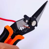 China Long Cuttings 270g Combination Shear Alloy Steel Compound Side Cutters for sale