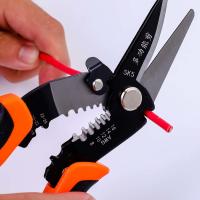 China Long Cuttings 270g Combination Shear Alloy Steel Compound Side Cutters for sale