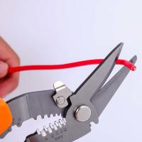 China 266g Long Cuttings Combination Shears Multifunctional Stainless Steel Wire Cutter for sale