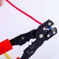 China 65Mn Soft Grip Handle Crimping Pliers  Wide Range Cable Crimping Tool HRC52 for sale