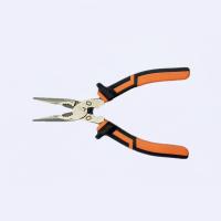 China Gripping 207mm Long Chain Nose Pliers Nickle Plated Cable Lug Crimping Tool for sale