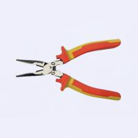 China 18cm Orange 7 Inch Safety Wire Pliers Stainless Steel Long Nose Fishing Pliers for sale