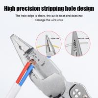 China 10-in-1 Wire Stripper with Current Measurement, Wire Stripper for Cutting and Pulling Wires, Wire Stripper, Voltage Tester Pliers, Cable Shears for Scraping and Pressing Wires Nickle Finishing for sale