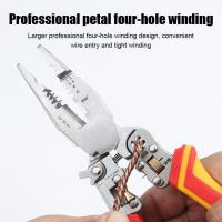 China 10-in-1 Wire Stripper with Current Measurement, Wire Stripper for Cutting and Pulling Wires, Wire Stripper, Voltage Tester Pliers, Cable Shears for Scraping and Pressing Wires Nickle Finishing for sale