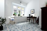 China High Gloss Bathroom Floor Self Adhesive Tiles Geometry Puzzle Square Kitchen for sale