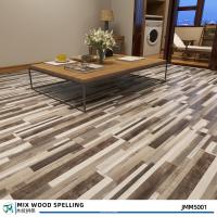 China Fire Proof SPC Click Lock Mixed Spelling Wood Flooring Plank 7x48 Inches 4mm Thick for sale