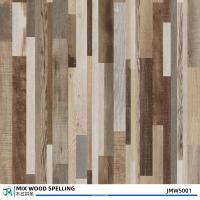 China Fire Proof SPC Click Lock Mixed Spelling Wood Flooring Plank 7x48 Inches 4mm Thick for sale
