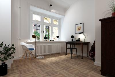 China PVC Self Adhesive Wood Puzzle Floor Tile 12x12 Inch 2.0mm Thick for Bathroom Kitchen for sale