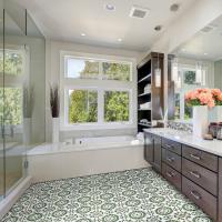 China PVC Self Adhesive Retro Bathroom Floor Tile 12x12 Inch 1.5mm Thickness for sale