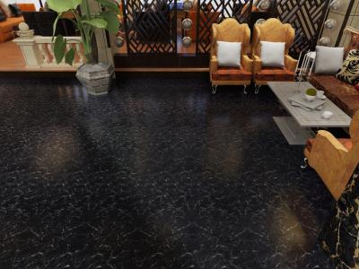 China White Marble PVC Self-Adhesive Floor Tile 18x18 Inch 1.5mm Thickness 0.07mm Wear Layer for sale