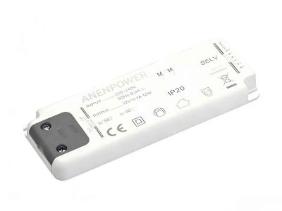 China Ultra-Slim 6W 12V 24V LED Power Supply IP20 Driver for Under Cabinet Showcase Lighting for sale