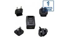 China 6W Medical AC DC Adapter Interchangeable Plug IEC60601 2xMOPP 5V 1.2A 12V 0.5A Low Leakage for sale