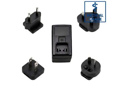 China 36W Isolated Medical AC/DC Power Supply 12V 3A 24V 1.5A 2xMOPP Interchangeable Plug for sale