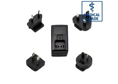 China 24W Hospital Use AC DC Adapter Interchangeable Wall Plug IEC60601 12V 2A 24V 1A for sale
