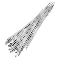 China Durable 304 Stainless Steel Metal Cable Ties With Strong Head And Tail for sale