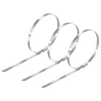 China Durable 304 Stainless Steel Metal Cable Ties With Strong Head And Tail for sale