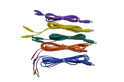 China Multi Color PVC TPU Medical Tens Lead Wire For Tens Electrodes for sale