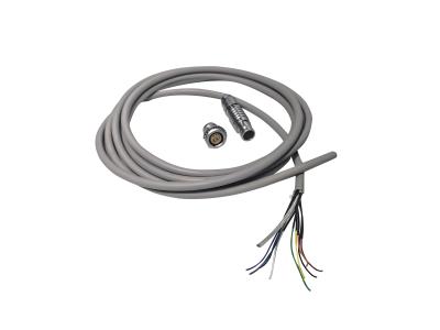 China Grey Color TPU Medical Cable With Metal Circualr Push Pull Connector for sale