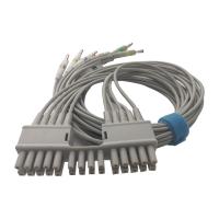 China Grey 10 Lead ECG EKG Cable ECG Leadwire In Banana 4.0 Terminal for sale
