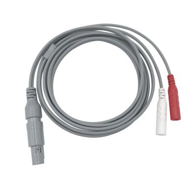 China TPU Rubber Silicone Medical Cable Assembly With Two Lead Wires for sale