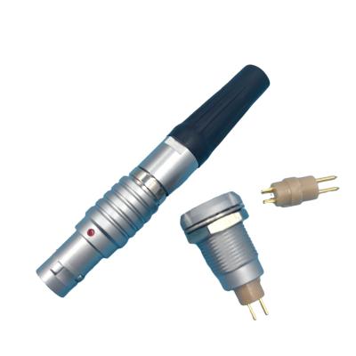 China Male Female Circular Push Pull Connectors 2 Pin Threaded Coupling for sale