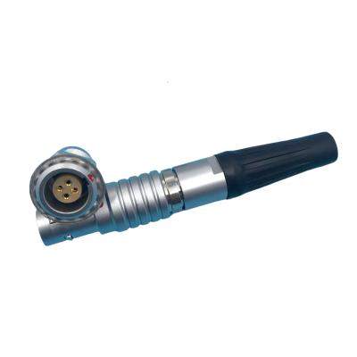 China 2B 3B Circular Push Pull Connectors 4 Pin Zinc Alloy With Nikelplate for sale