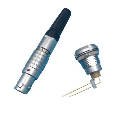 China Brass Right Angle Circular Self Locking Connector In 90 Degree Contacts for sale