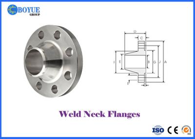 China MONEL 400 Weld Neck Pipe Flanges , ASME B16.5 RF FF RTJ Weld Neck Flange for sale
