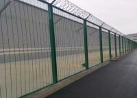 China Green Welded Mesh Fencing Anti Climb Powder Coated 358 Security Fence Prison Mesh 76.2mm x 12.7mm for sale
