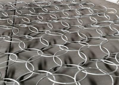 China Silver / Green Rockfall Protection Netting Diamond Hole For 7 Rings for sale