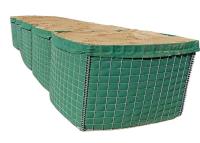 China Military Hesco Barrier Gabion Baskets 4.0mm 4.5mm Hot Dip Galvanized Wire Easy Install Defense Wall for sale