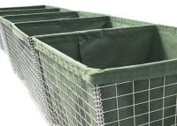 China Hot Dipped Galvanized Hesco Defensive Barrier 250g/m2 Geotextile Military Wall for sale