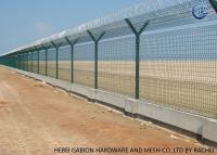 China Green / White Welded Mesh Fencing Rectangle Hole With Y Post for sale