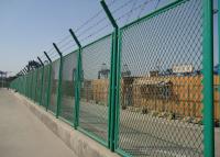 China PVC Powder Coated Expanded Metal Fence 30mmx60mm Hole for Highway Security for sale