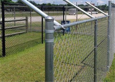 China Hot Dipped Galvanized Chain Link Fence 50mm Mesh 2m Height Security Fence for School Pool Airport for sale