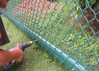 China PVC Coated Chain Link Mesh Fence 50x50mm Diamond Security Fence for Pool Airport for sale