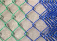 China PVC Coated Chain Link Mesh Fence 50x50mm Diamond Security Fence for Pool Airport for sale
