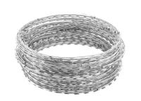 China Hot Dipped Galvanized Razor Tape Wire Concertina Wire Fencing BTO-22 0.5mm Thickness for Railway for sale