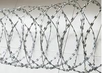China Stainless Steel Concertina Razor Wire BTO-22 0.5mm Thickness Coil Diameter 450mm for sale
