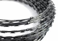 China Stainless Steel Razor Wire Fencing BTO-22 0.5mm Blade 2.5mm Wire Coil 900mm for sale