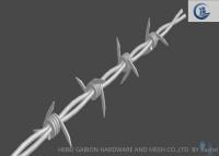 China Hot Dipped Galvanized Steel Barbed Wire 1.5-3cm Barb Length 7.5-15cm Spacing Farm Prison Fence for sale