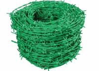China Hot Dipped Galvanized Steel Barbed Wire 1.5-3cm Barb Length 7.5-15cm Spacing Farm Prison Fence for sale