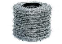 China High Tension Barbed Wire Fence Silver Green Color 1.5-3cm Barb Length 7.5-15cm Spacing for Military for sale