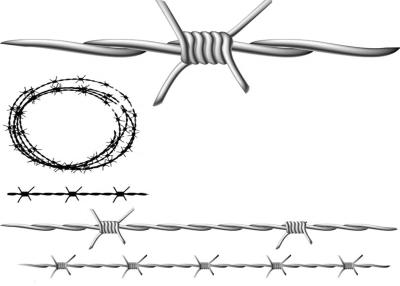 China High Tension Barbed Wire Fence Silver Green Color 1.5-3cm Barb Length 7.5-15cm Spacing for Military for sale