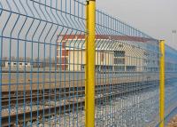 China Green PVC Coated Welded Wire Mesh Fence 50x100mm 1800x2500mm for School Highway for sale