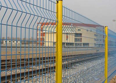 China Green PVC Coated Welded Wire Mesh Fence 50x100mm 1800x2500mm for School Highway for sale